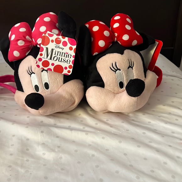 Disney | Accessories | Disney Minnie Mouse Shoulder Bag Plush Purse Set ...